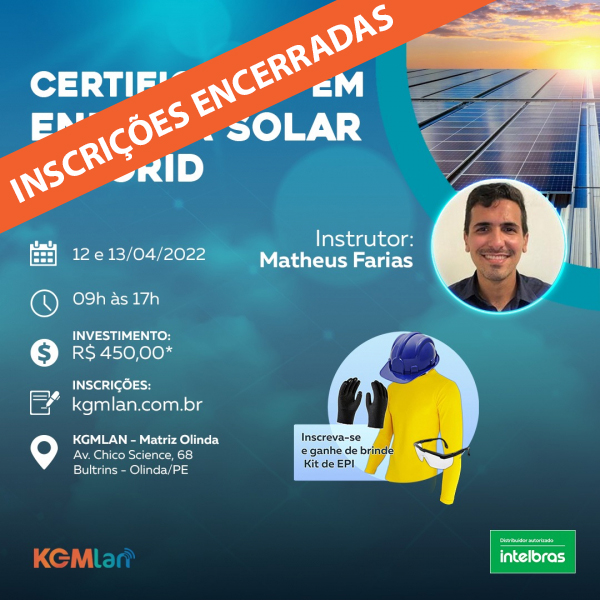 12 e 13 Certificação Energia Solar – Olinda PE – KGM Lan Distribuidora